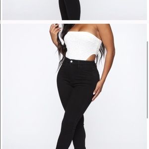 Fashion Nova | Other | Fn Lace High Cut Leg Bodysuit | Poshmark